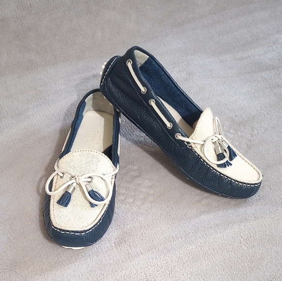 Cole Haan | Shoes | Cole Haan Spectator Leather Driving Mocs Loafers ...